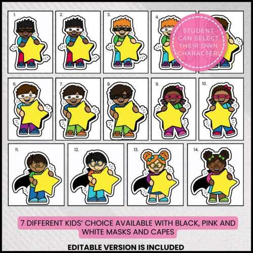 Superhero kid Name Tags & Labels - Editable | Classsroom Decor | TPT