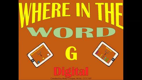 Where in the Word G DIGITAL | No Print by Old School Speech | TPT