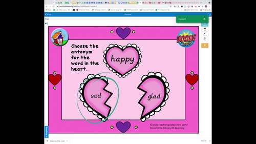 Valentine Antonyms BOOM Cards™ by Little Library of Learning | TPT