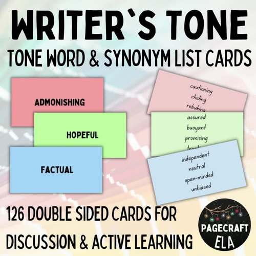 Writer's Tone | Analysis of Language | Author Purpose | Printable Vocab ...