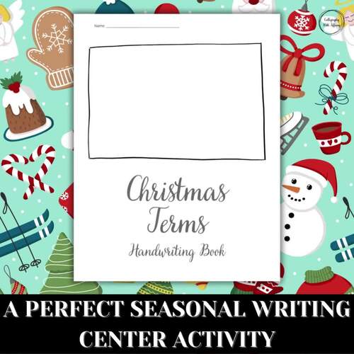 Christmas Terms Cursive Holiday Handwriting Packet | 100+ Festive Words ...