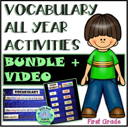 1st Grade RTI VOCABULARY All Year Activities BUNDLE + VIDEO Lesson ...