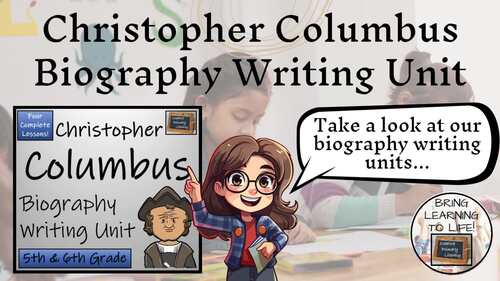 Christopher Columbus Biography Project & Writing Unit | 5th Grade & 6th ...