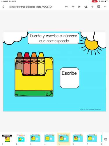 Centros digitales de matemáticas kinder Centers in Spanish Distance ...