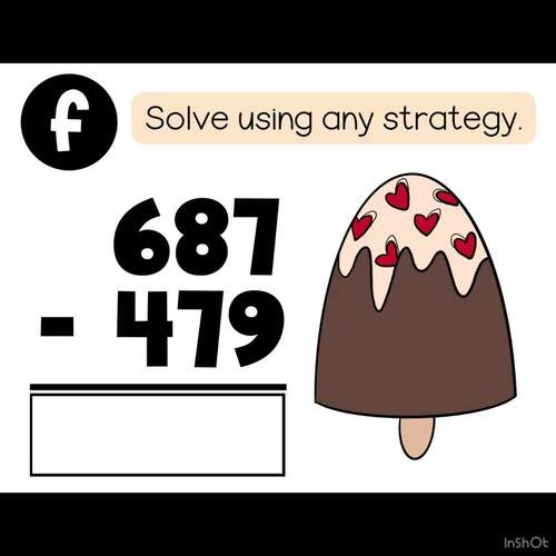 Ice Cream-Themed 3-Digit Subtract with Regrouping Task Cards | Add ...