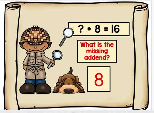 Missing Addends to 20 Math Printable & Digital Addition Task Cards
