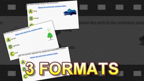 Verbs Review Bundle Worksheets Slides & Self-Grading Forms Digital ...