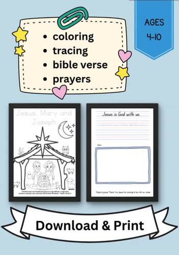 Coloring & Tracing Pages for Kids | Bible Verse Activities by Notas del ...