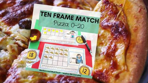 Pizza Match 0 to 20 | Math Ten Frame Activity and Recording | TPT