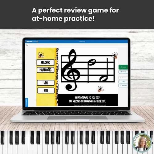 Harmonic & Melodic 6ths & 7ths on the Staff BOOM™ Cards Intervals Activity