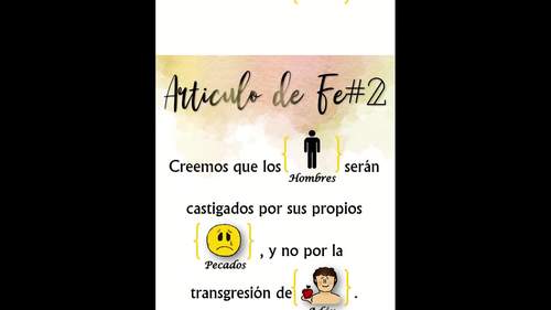 SPANISH Articles of Faith Made Easy - INSTANT DOWNLOAD by TimeSavors