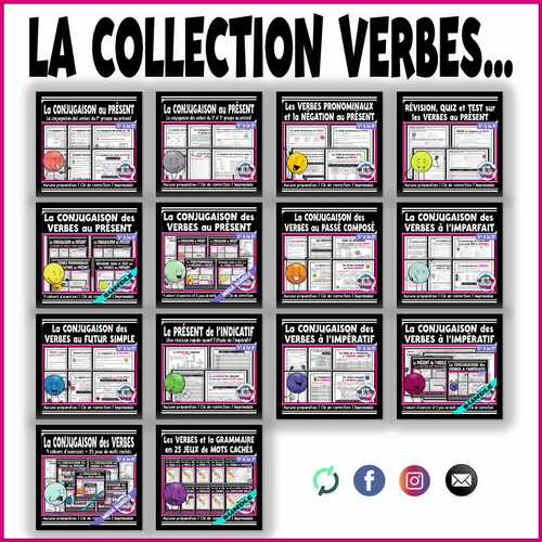 Les verbes au FUTUR SIMPLE 1 I Mots cachés I French Future Verbs Word ...