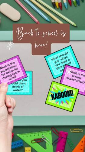 Classroom Routines and Procedures Kaboom Game Back to School | TPT