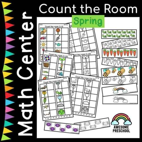Count the Room Spring Math | Numbers 1–20 | Preschool & Kinder | TPT