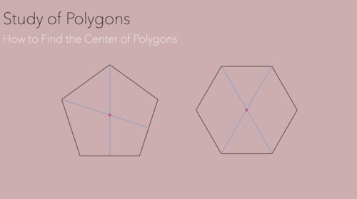 Montessori Geometry Study of Polygons: Find the Center Presentation