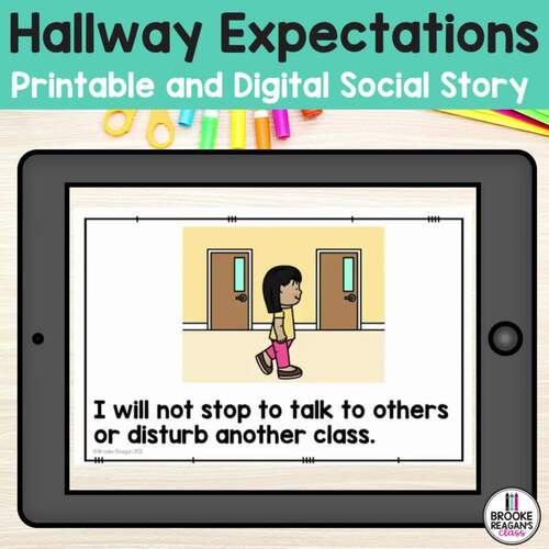 Social Story: Hallway Expectations {Walking in the Hall and Line Behavior}