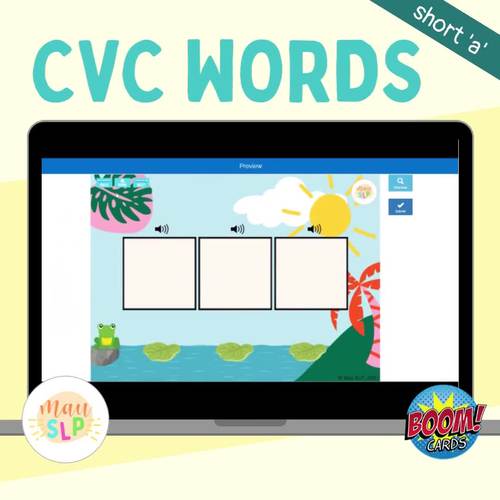 CVC Blending (Short a) Boom Cards™ by Mau SLP | TPT