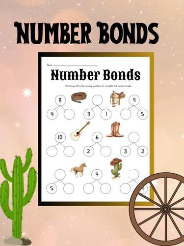 Western Theme Number Bonds by Beach Shack Designs | TPT