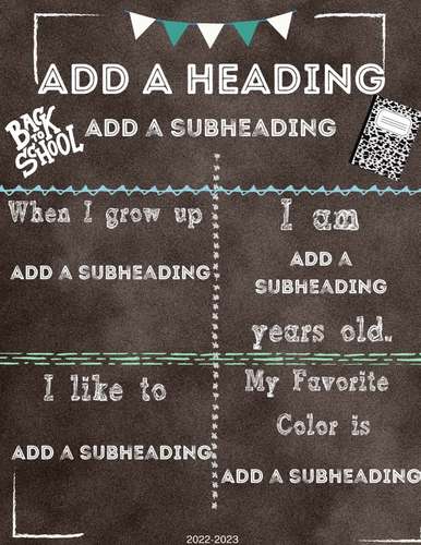 Editable First Day of School Chalkboard Sign by Wacky Teacher Mommy