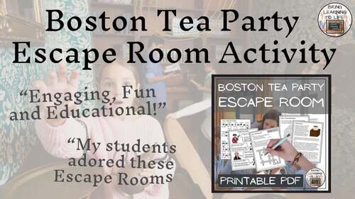 Boston Tea Party Escape Room | Social Studies & History Activity