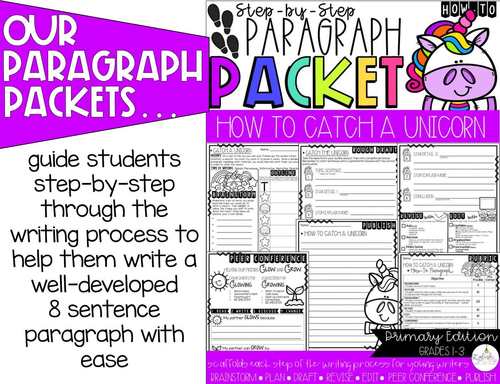 How to Catch a Unicorn | Step by Step Paragraph Packet | Procedural Writing