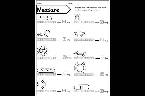 Non-Standard Measurement | First Grade | New GA Math Standards Aligned