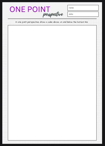 Combined One & Two Point Perspective Cube Drawing + 3D Name Design by ...