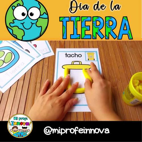 Eart Day in Spanish playdough mats - Día de la Tierra Reusar Reducir ...