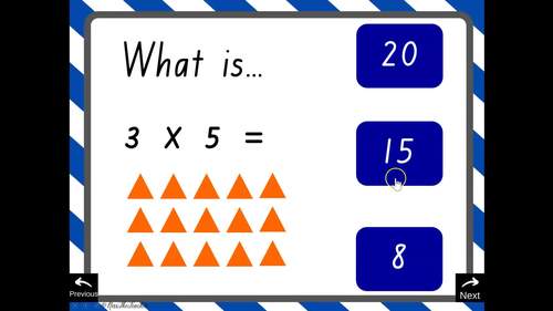 x5 Times table Multiplication fact practice games Queensland Print Font