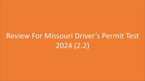 Drivers learner permit questions for Missouri Test (2.2) MP4 study guide.