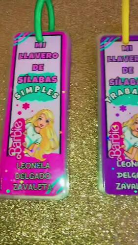 LLAVERO DE SÍLABAS SIMPLES Y TRABADAS / SPANISH SYLLABLE KEYCHAIN