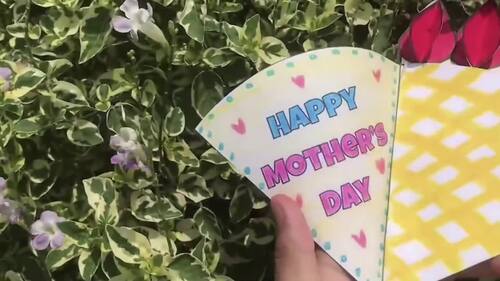Mother’s Day 3D Flower Bouquet Craft | Printable Pop-Up Card Activity