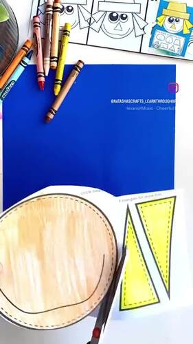 Scarecrow Craft Template 2D Shape Craft Counting Numbers Fall Craft ...