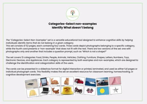 Categories-Negations-Selects non-examples Flashcards (ABLLS-R C56)