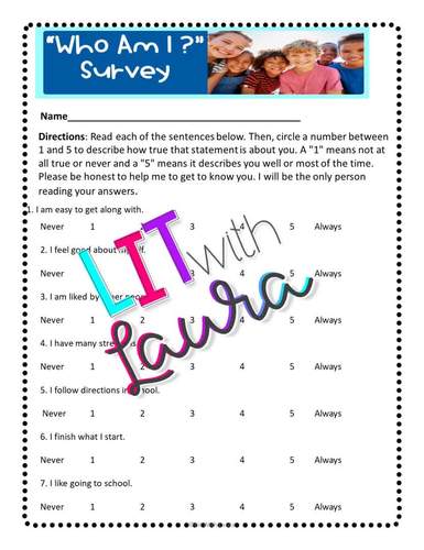 Back to School Student Surveys and Inventories Print Versions by Lit ...