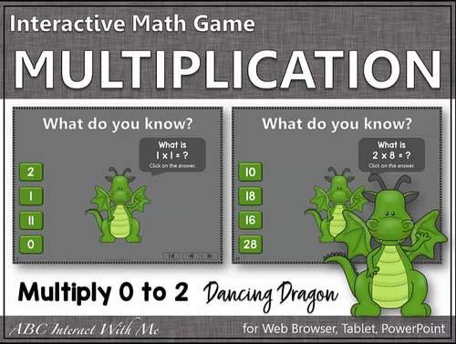 Multiplication by 0-2 Interactive Math Game {Dancing Dragon} | TPT