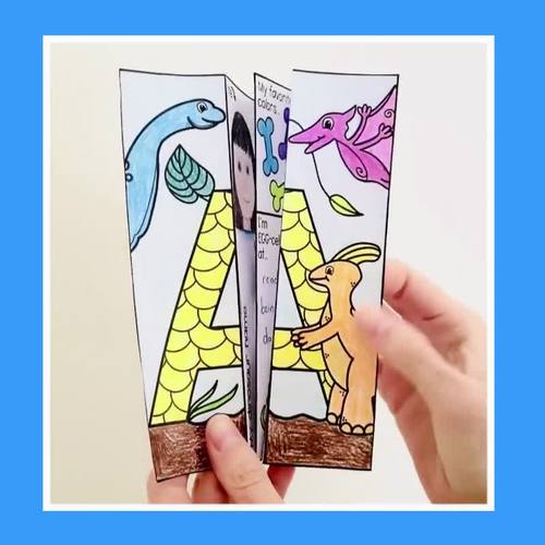 Dinosaur all about me foldable mini-books | back to school | TPT