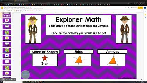 2D Shapes Google Slides PowerPoint Digital Math Game by First Thinkers
