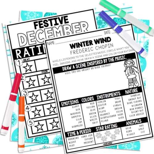 Classical Music Listening Activities for December | Christmas ★ by Agee ...