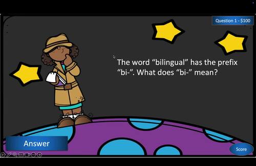 Jeopardy - Morphology Level 1 - Orton Gillingham by Education for ...