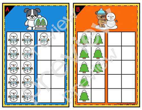 Winter Dogs - Double Ten Frames Math Scoot Activity 0 to 20 - Teen Numbers