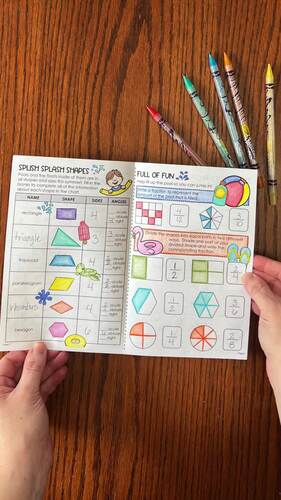End of Year 3rd Grade Mini Math Project Math Test Prep Geometry | TPT