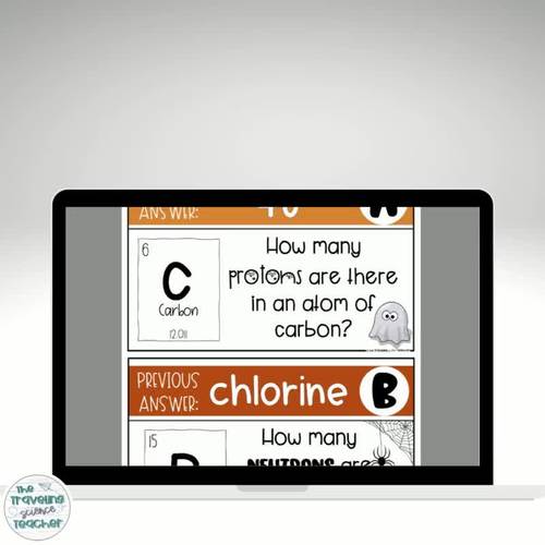 Periodic Table Halloween-Themed Activity / Digital and Printable ...