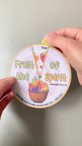 12 Fruit Of The Spirit Bible Lesson Coloring Craft Catholic Children’s ...
