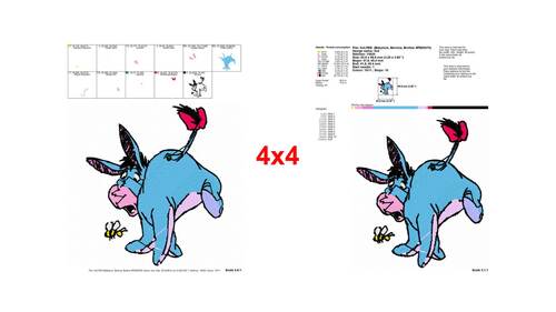 Winnie The Pooh - Eeyore Dancing With Flower And Red Scarf - Building ...