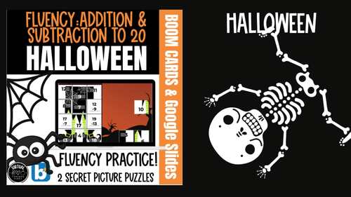 Halloween Addition & Subtraction within 20 Fluency Practice | TPT