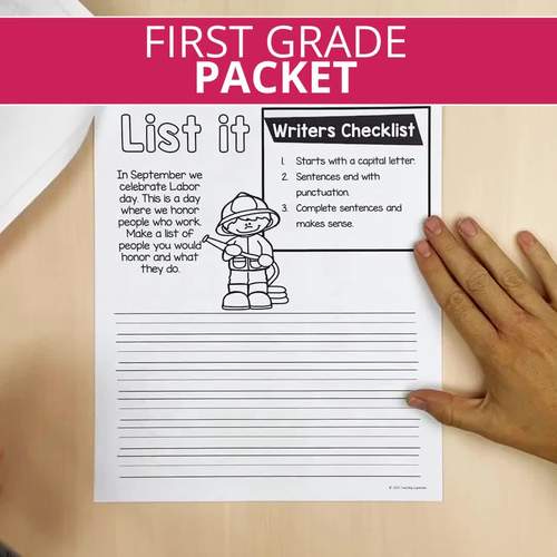 September Print and Go | No Prep Packet 1st Grade Printables | TPT