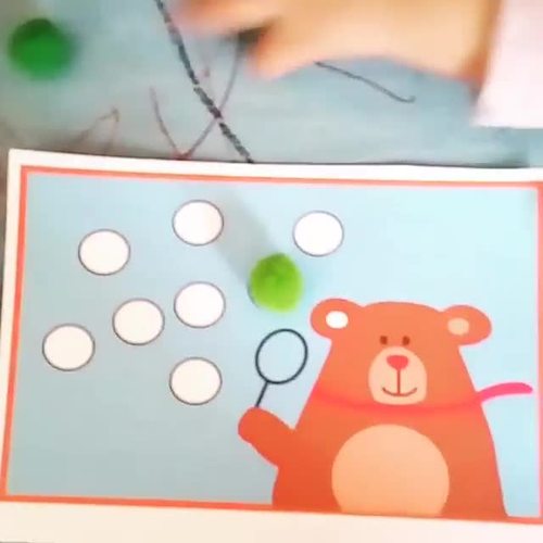 Pom Poms Mats. Fine Motor Skills 20 mats included. Fun Toddler. | TPT