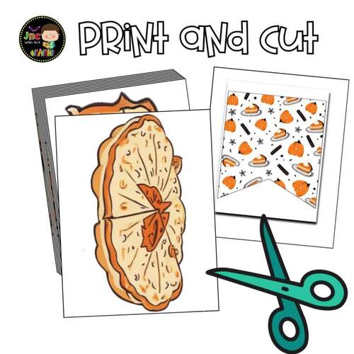 Pie Pumpkin Fall Bulletin Board Kit Thanksgiving Door Decor Editable