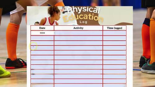 Interactive Physical Education Log | P.E. Journal | TPT
